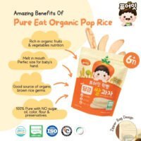 Pure Eat Organic Korea Baby Kids Pop Rice Snack/Finger Stick/Ring ...